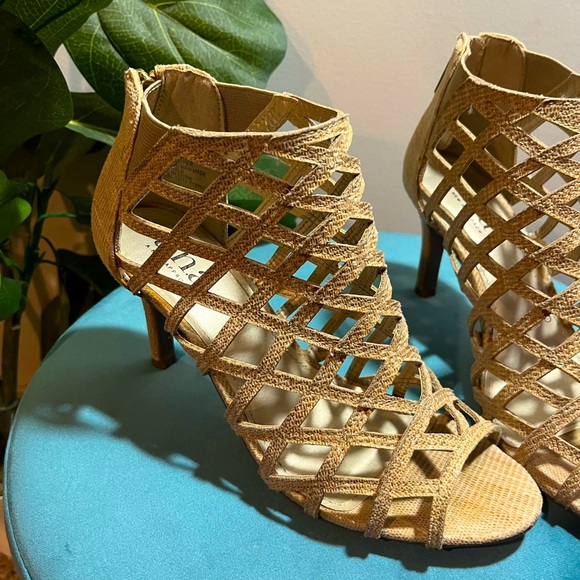 a.n.a | Shoes | Ana A New Approach Tan Weave Heels | Poshmark